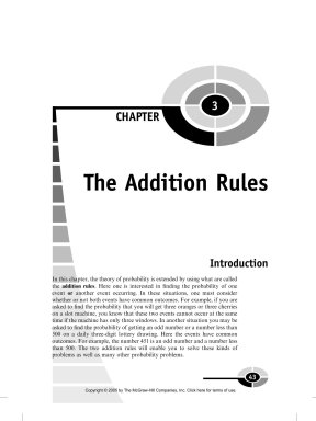 The Addition Rules