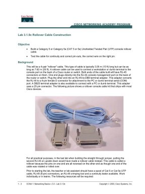 Lab 3.1.9c Rollover Cable Construction