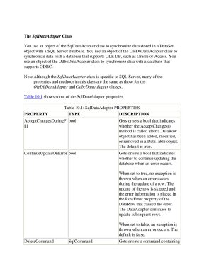 The SqlDataAdapter Class