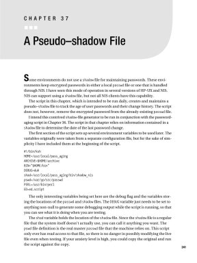 A Pseudo–shadow File