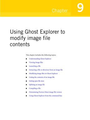Using Ghost Explorer to modify image file contents