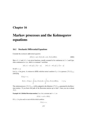 Markov processes and the Kolmogorov equations