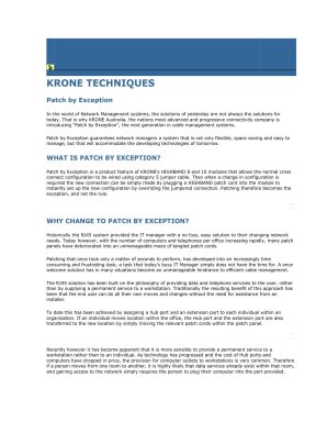 KRONE - What is Patch by Exception