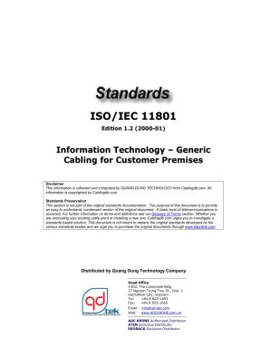 Cabling Standard - ISO-IEC 11801 - Information Technology - Generic Cabling for Customer Premises