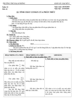 VIET DS8 T23 $2 T/C CƠ BẢN CỦA PHÂN THỨC