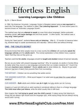 Effortless English By Dr. J. Marvin Brown