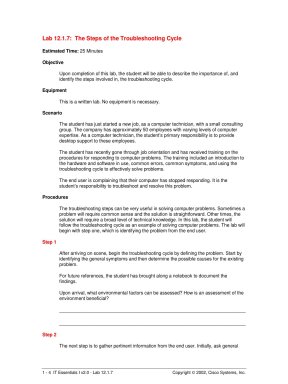 The Steps of the Troubleshooting Cycle