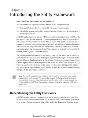 Introducing the Entity Framework