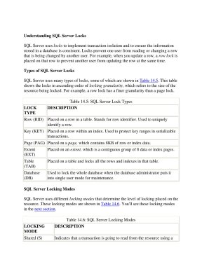 Understanding SQL Server Locks