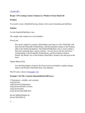 Creating Custom Columns in a Windows Forms DataGrid