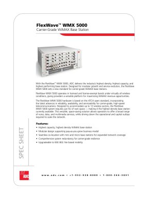 FlexWave™ WMX 5000 Carrier-Grade WiMAX Base Station