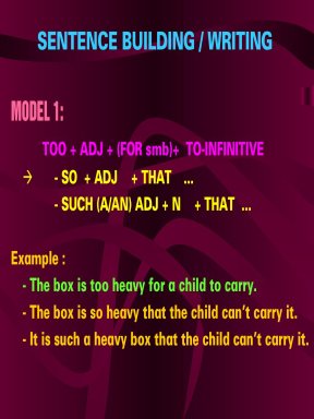ESSENTIAL SENTENCE STRUCTURES