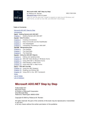 Microsoft ADO .NET Step by Step