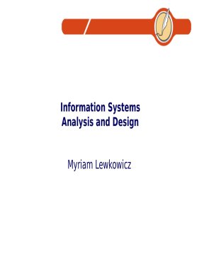 Information Systems Analysis and Design