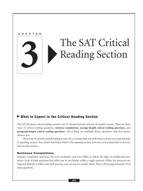 The SAT Critical Reading Section