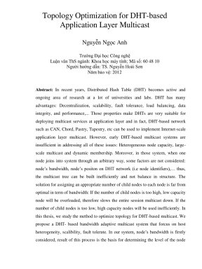 Topology Optimization for DHT-based Application Layer Multicast