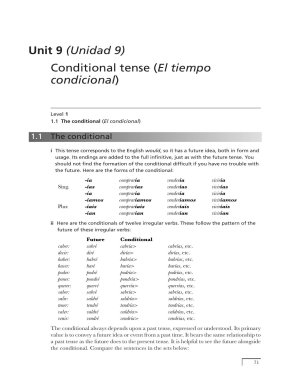 Conditional tense (El tiempo condicional)
