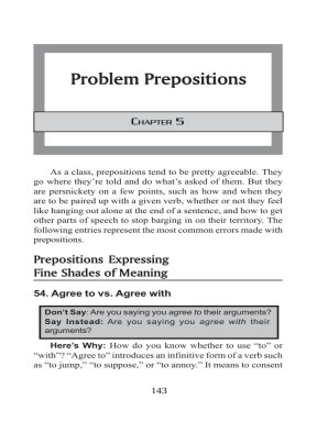 Problem Prepositions