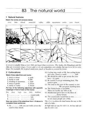 English Vocabulary Organiser with Key_The natural world