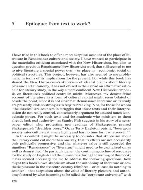 Epilogue - from text to work