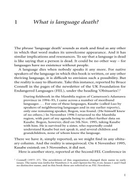 What is language death