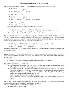 Tài liệu Đề thi tuyển sinh vào lớp 10 chuyên Hóa - Đề 5 ppt