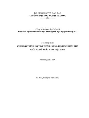 Chương trình hỗ trợ tiền lương kinh nghiệm thế giới và mô hình đề xuất cho