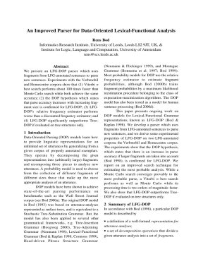 Tài liệu Báo cáo khoa học: "An Improved Parser for Data-Oriented Lexical-Functional Analysis" doc