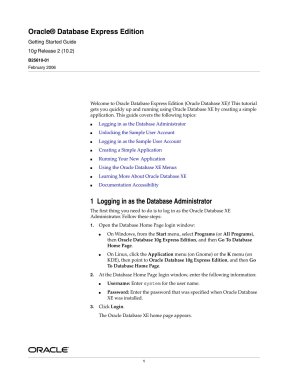 Tài liệu Oracle® Database Express Edition Getting Started Guide ppt