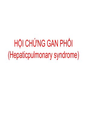 Tài liệu Hội chứng gan phổi docx