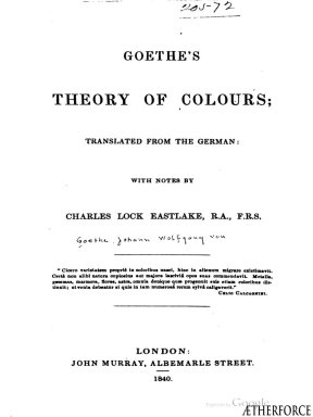 goethes theory of colours