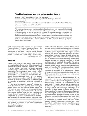 feynman's path integral in quantum theory