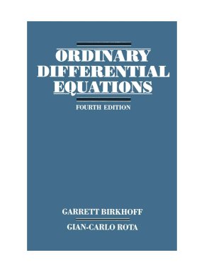 garrett birkhoff, gian carlo rota ordinary differential equations 1989