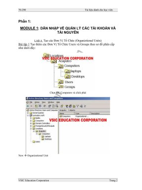Tài liệu Module1: Dẫn nhập về quản lý các tài khoản và tài nguyên pptx