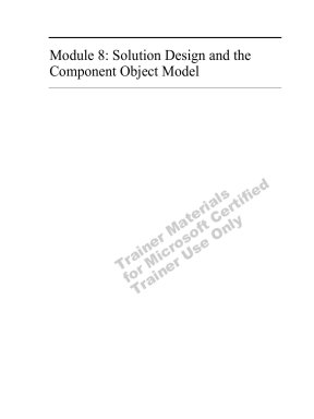 Tài liệu Module 8: Solution Design and the Component Object Model ppt
