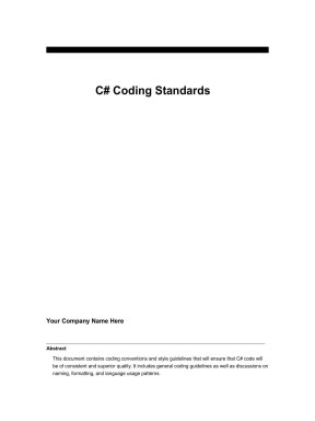 Tài liệu C# Coding Standards doc