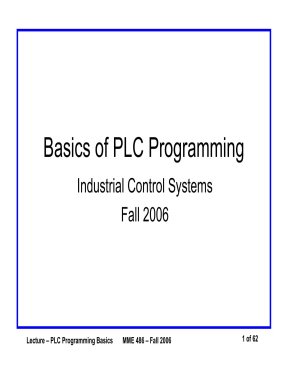Basics of PLC programming