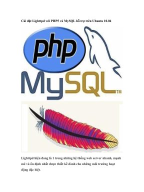 Tài liệu Cài đặt Lighttpd với PHP5 và MySQL hỗ trợ trên Ubuntu 10 pptx
