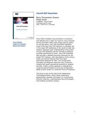 Cisco press cisco ISP essentials