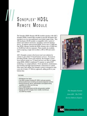 Tài liệu SONEPLEX HDSL REMOTE MODULE docx
