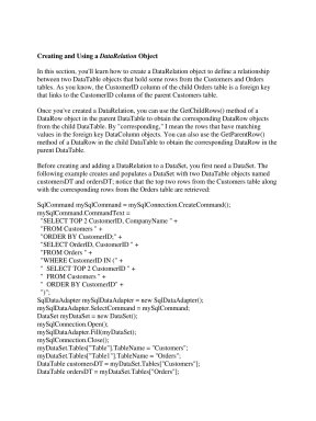 Tài liệu Creating and Using a DataRelation Object doc