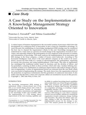 Tài liệu A Case Study on the Implementation of A Knowledge Management ...