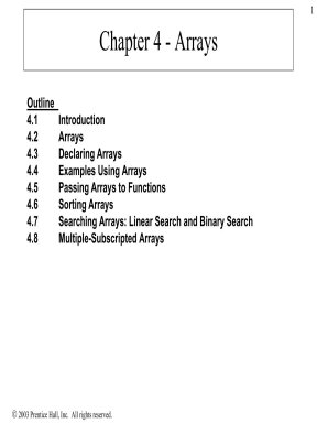 Tài liệu Chapter 4 - Arrays Outline pptx