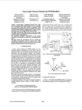 Fuzzy logic current controller for PWM rectifiers