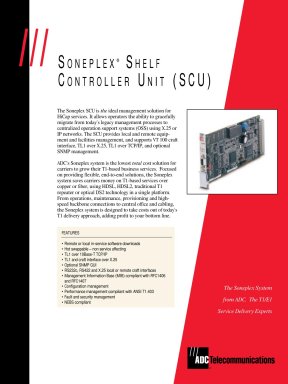 Tài liệu SONEPLEX ® SHELF CONTROLLER UNIT ( SCU ) ppt