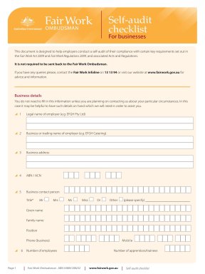 Self-audit checklist For businesses ppt