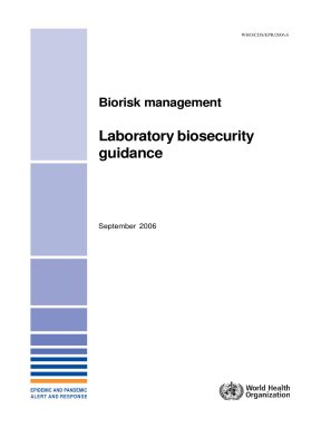 Biorisk management Laboratory biosecurity guidance pdf