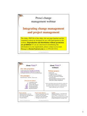 Prosci change management webinar Integrating change management and project management doc