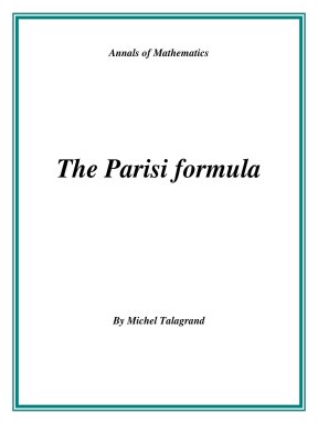 Đề tài " The Parisi formula " pdf