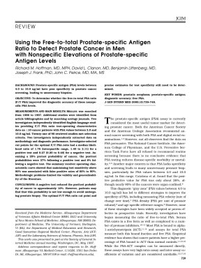 using the free-to-total prostate-specific antigen